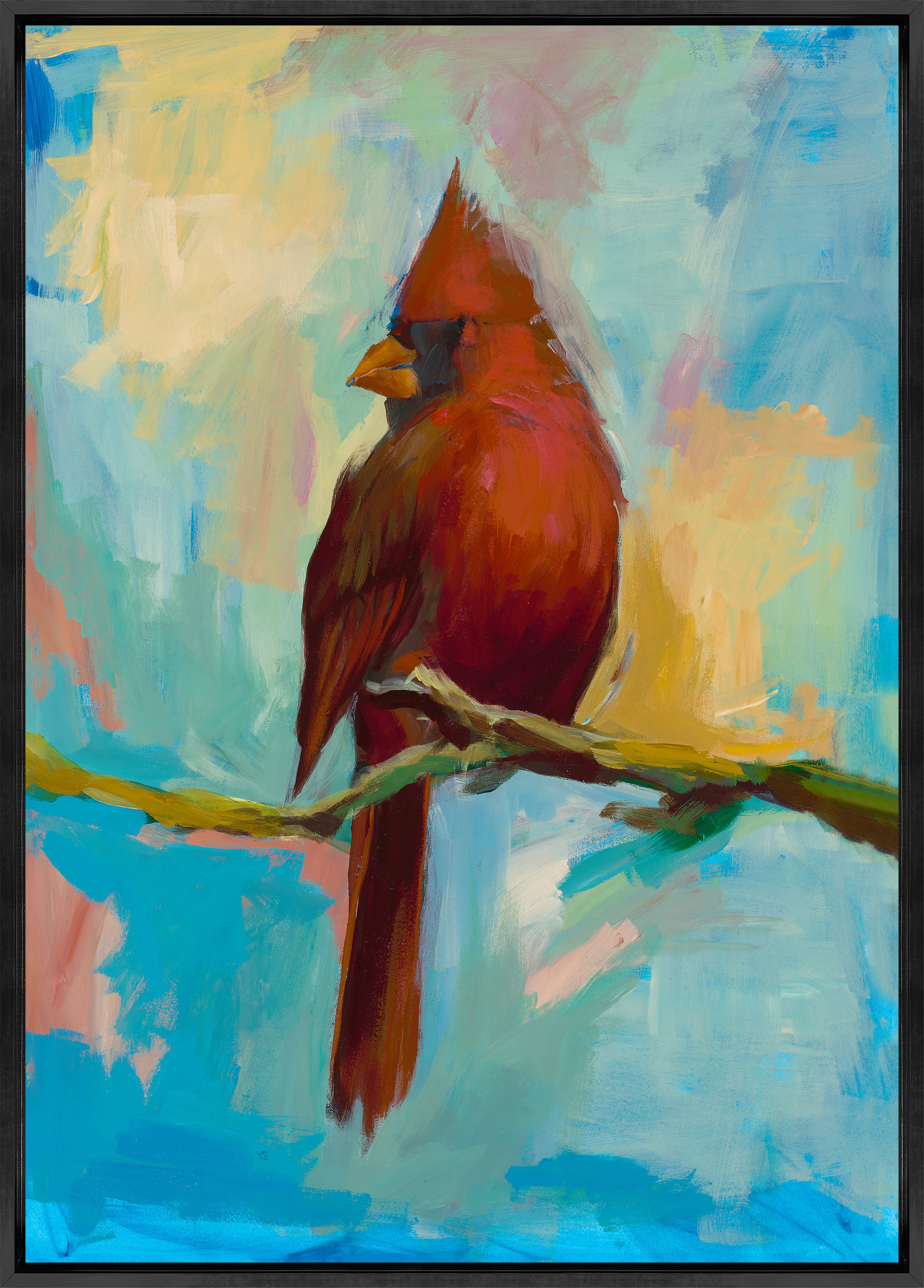 Red Cardinal, 24 x 34 - Contemporary - Prints And Posters - by Chelsea ...
