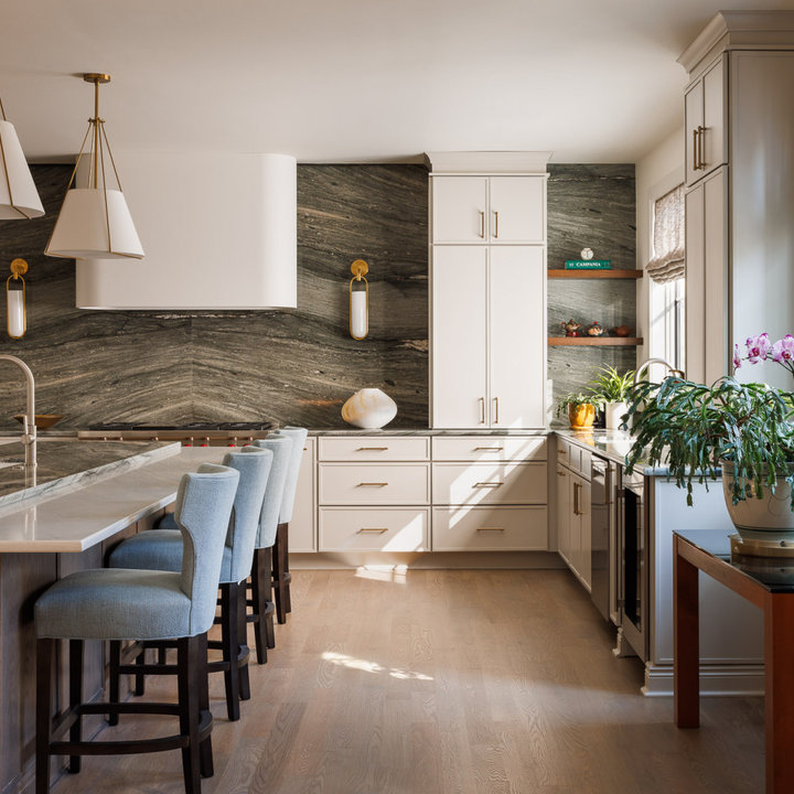 75 Beautiful Kitchen with Green Benchtop Ideas & Designs - December ...