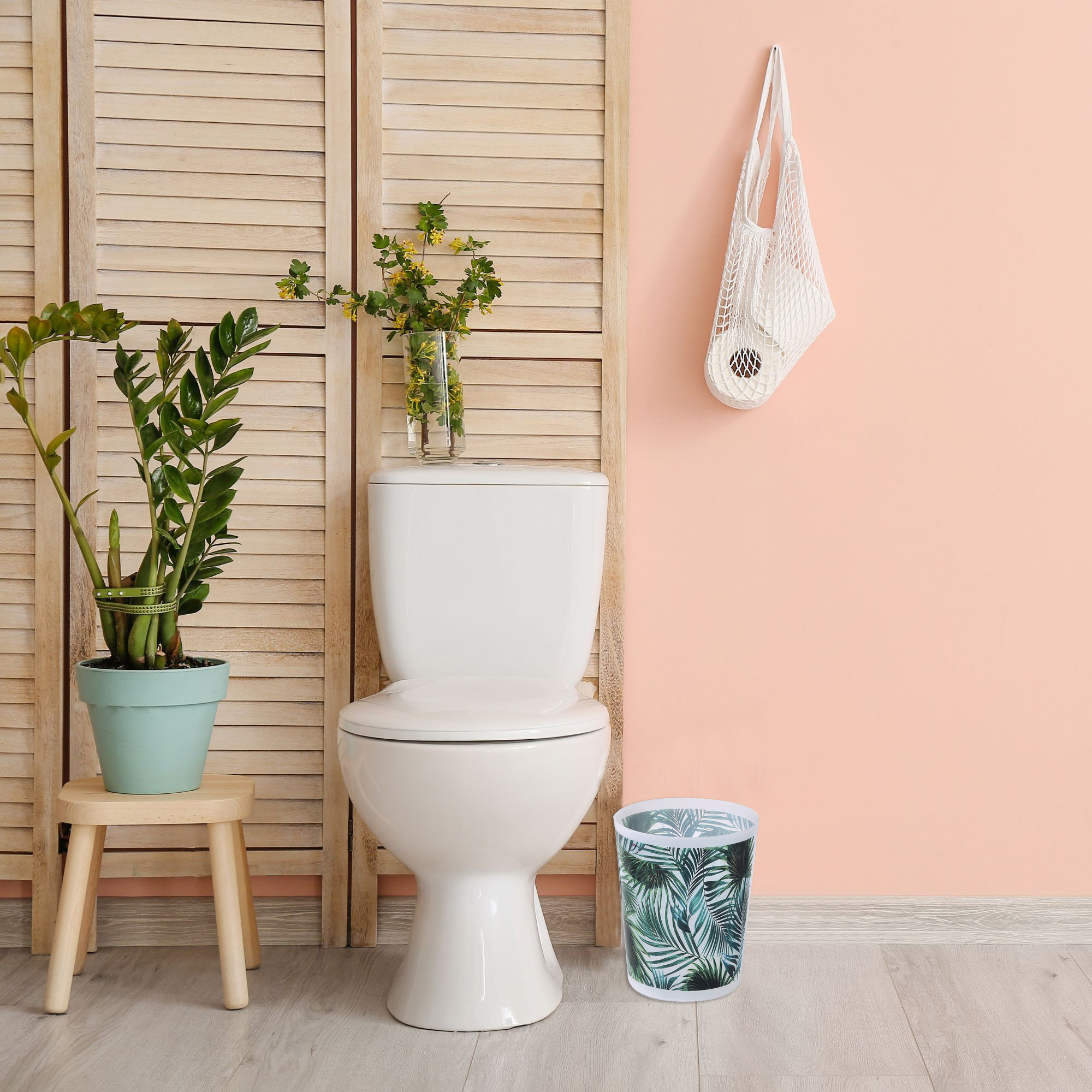 Waste Basket – 4.5L Decorative Plastic Trash Can for Home and Office ...