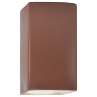 Ambiance Large Rectangle Outdoor Wall Sconce, Closed, Canyon Clay, E26 ...