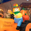 7' Fall Lighted Inflatable Tractor Decor - Traditional - Outdoor ...