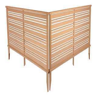 4 ft H x 5.3 ft W Fresno WoodTek Vinyl Cedar Color Screen Kit ...