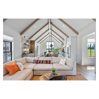 Greener Pastures | Oregon City Home Addition - Farmhouse - Living Room ...