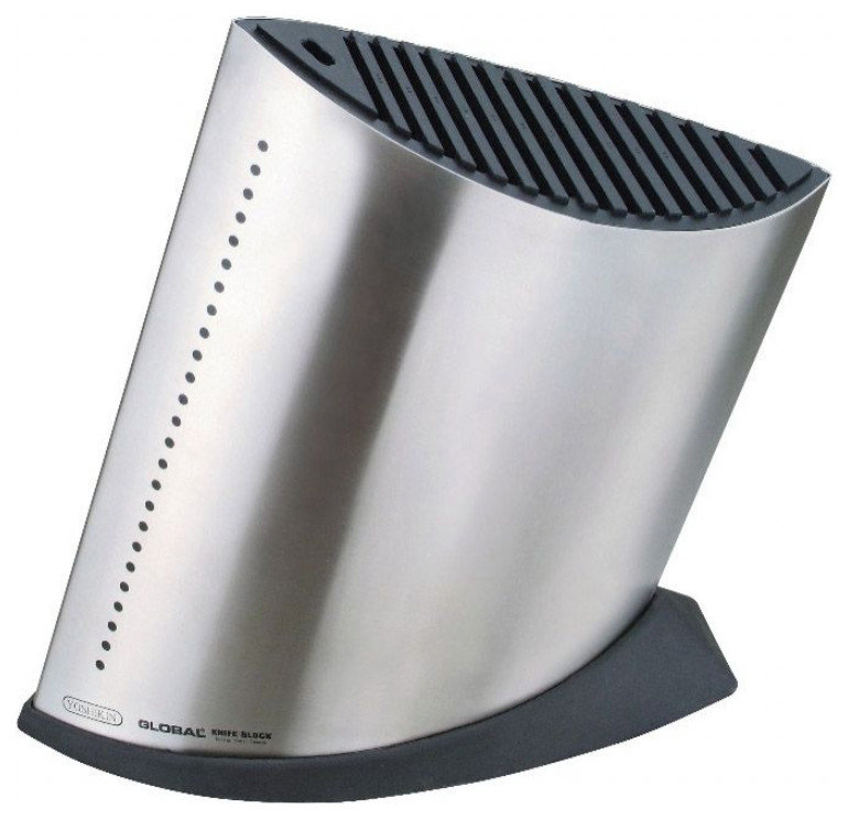 Global Stainless Steel 14-Slot Ship Shape Knife Block - Contemporary ...