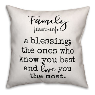 Family Definition Pillow, 16x1.5x16 - Contemporary - Decorative Pillows ...