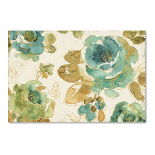 Lisa Audit 'My Greenhouse Roses I on Wood Cream' Canvas Art, 24"x16 ...