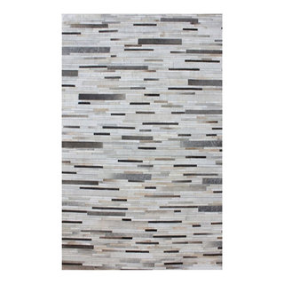 Joico Hand Stitched Leather Patchwork Rug 16X16 - Contemporary - Area ...