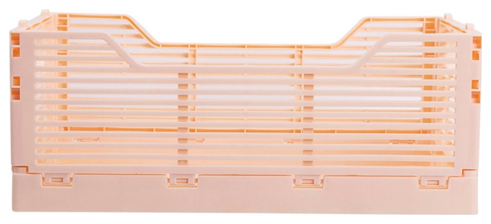 Truu Design Set of 6 Ballet Pink Folding Plastic Storage Organization ...