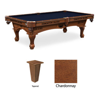 Holland Edmonton Oilers 8' Pool Table - Plain/Tapered/Chardonnay ...