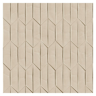 Folded Paperlike Geometric Textured Wallpaper, Sample - Contemporary ...