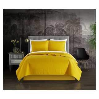 Chic Home Atasha Quilt Set Box Stitched Design Bedding - Pillow Shams ...