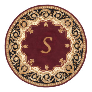 Safavieh Naples Na520s Handmade Maroon / Beige Rug, 6' round ...
