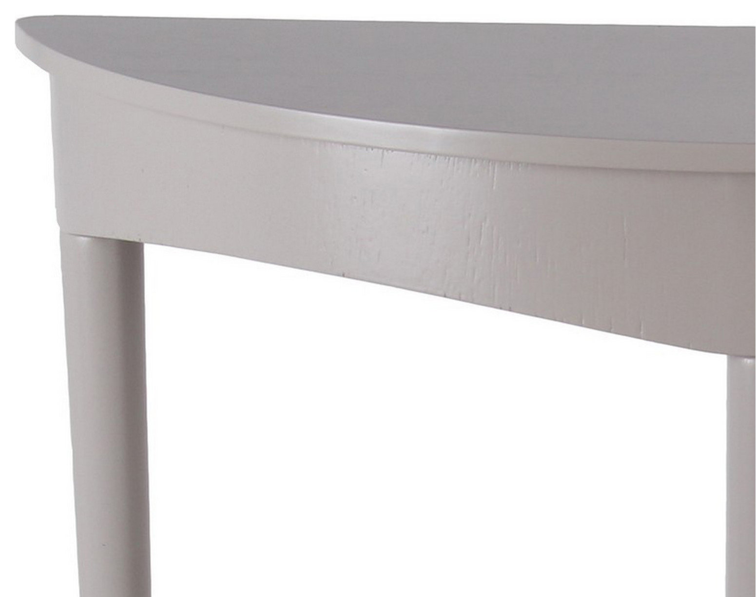 Half Moon Console Table with Round Legs, Gray - Midcentury - Console ...