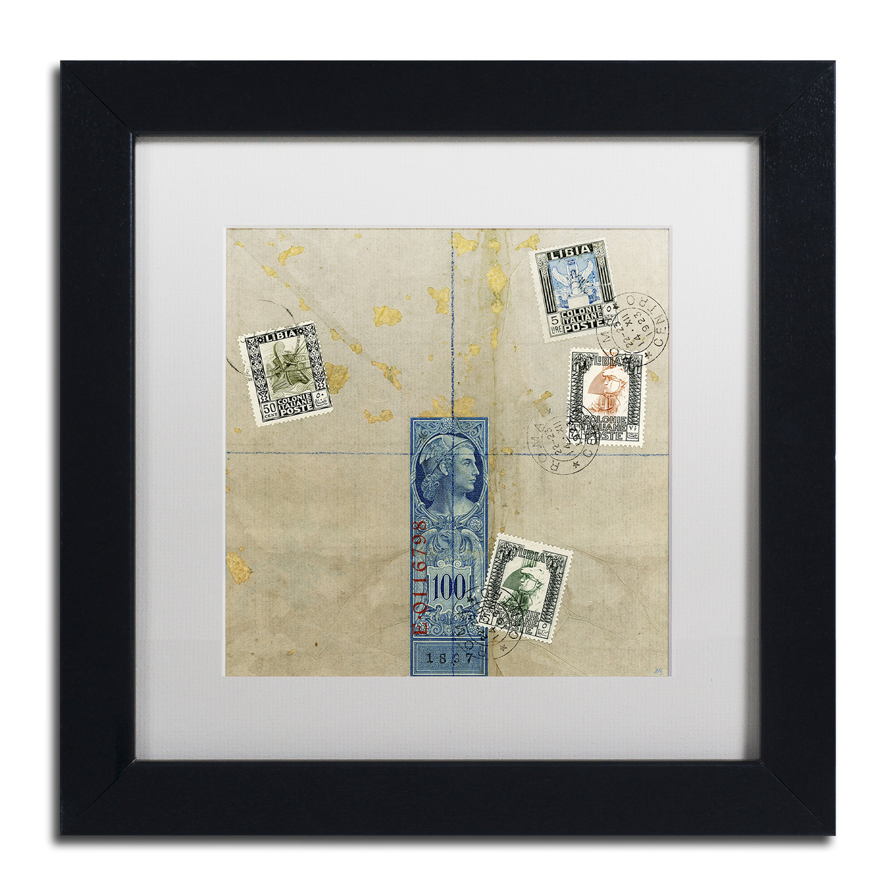 Nick Bantock 'Middle East' Matted Framed Art, 11x11 - Contemporary ...