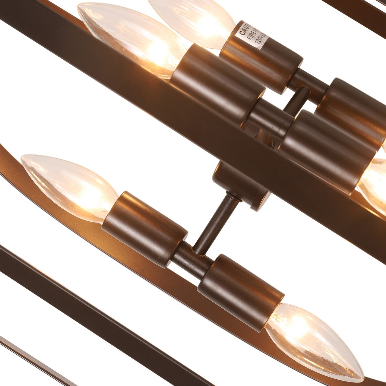 CHLOE Lighting CH6S803RB15-UP6 PEPPER Transitional 6 Light Black ...