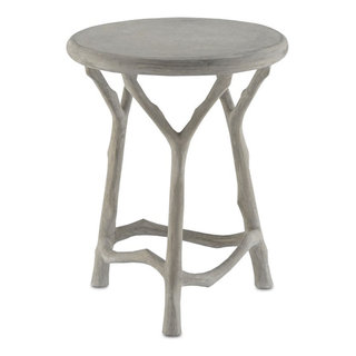 Hidcote Rustic Concrete Design Small Accent Table - Rustic - Side ...