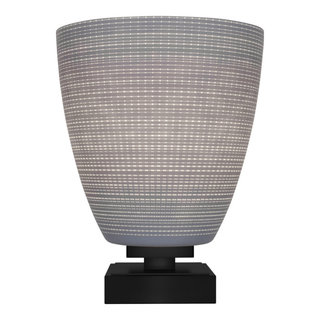Luna 1-Light Table Lamp, Matte Black/Gray Matrix - Transitional - Table ...