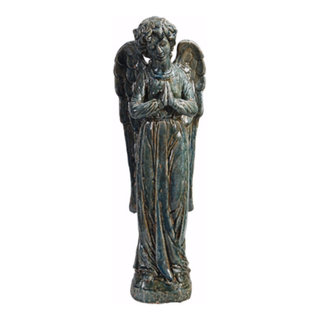 Divinely Positive Angel Statue - Traditional - Decorative Objects And ...