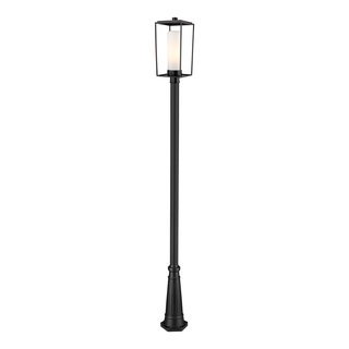 Sheridan One Light Outdoor Post Mount, Black - Traditional - Post ...