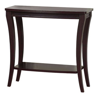 Benzara BM148764 Modish Console Table With 1 Shelf, Dark Brown ...