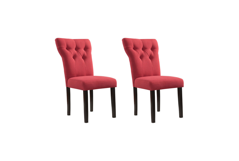 Side Chair, Red, Set of 2 - Contemporary - Armchairs And Accent Chairs ...