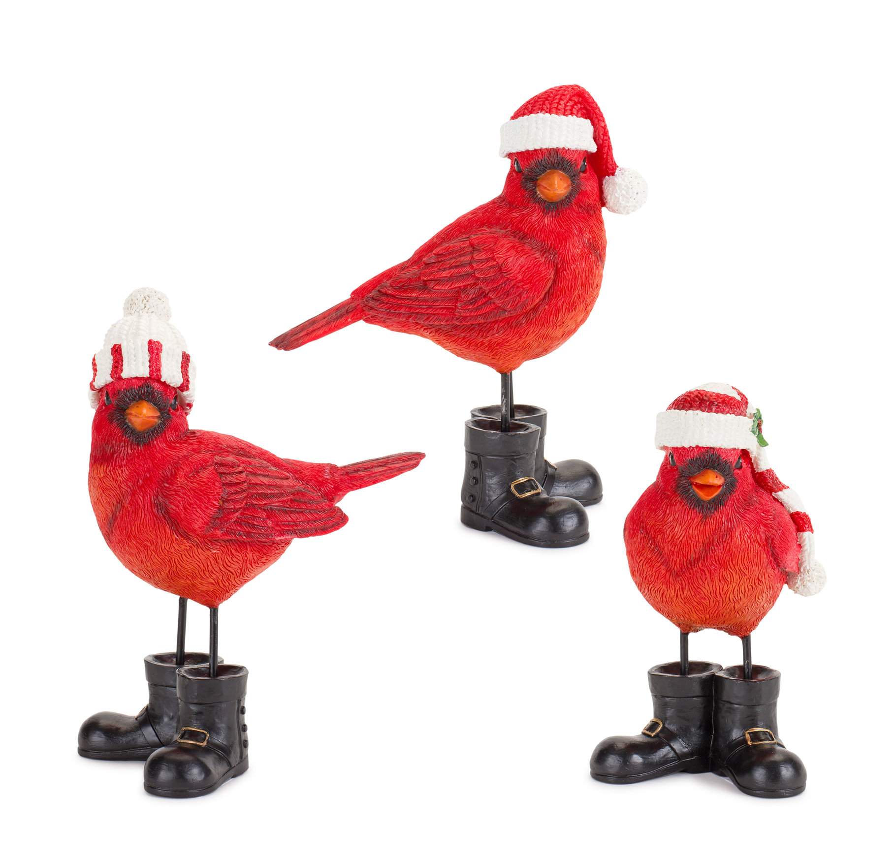Cardinal Figurine, 3-Piece Set - Traditional - Holiday Accents And ...