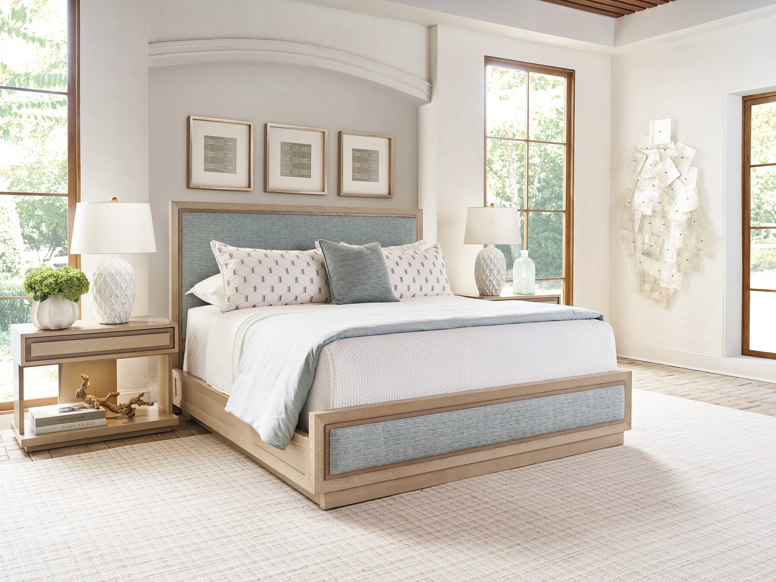 Grayson Upholstered Bed 6/0 Ca King - Transitional - Platform Beds - by ...