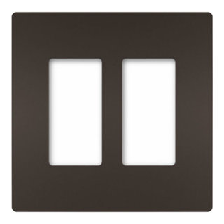 Legrand® RWP262DBCC6 Two-Gang Screwless Plastic Wall Plate, Dark Bronze ...