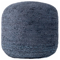 nuLOOM Braided Evita Jute Natural, Fiber Cable Pouf - Beach Style - Floor Pillows And Poufs - by ...