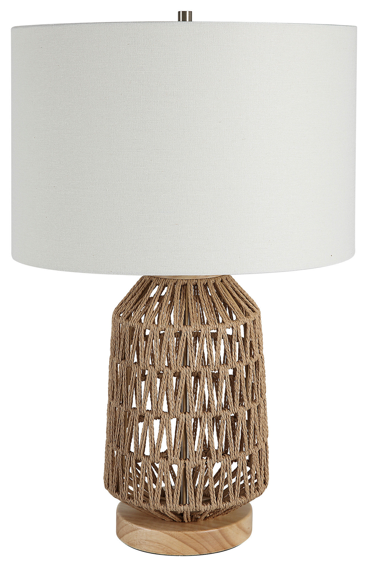 Woven natural rope casual table lamp - Beach Style - Table Lamps - by ...