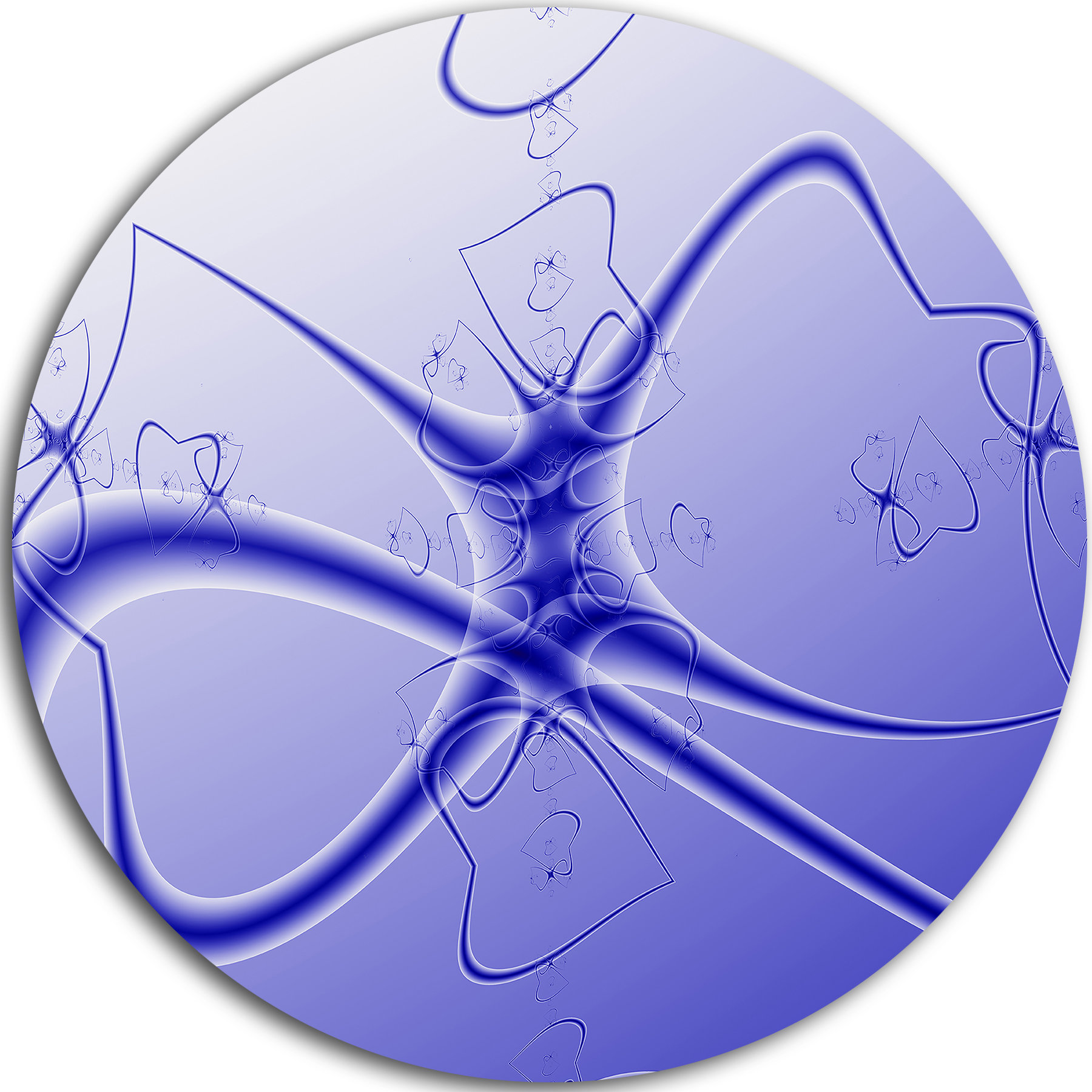 Fictional Micro Life Form, Abstract Art Round Wall Art, Disc of 38 inch ...