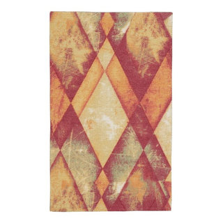 Nourison Vista Gold Ruby Area Rug, 2'6"x4', 4' x 6' - Contemporary ...