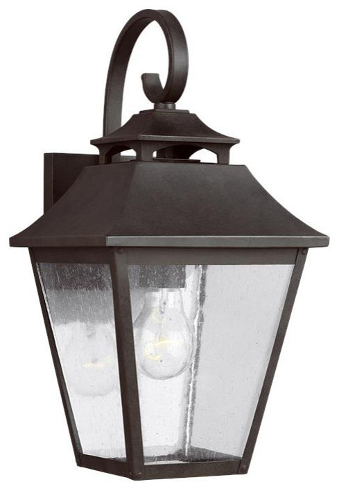 Murray Feiss OL14402SBL Galena 1, Light Wall Lantern, Sable ...