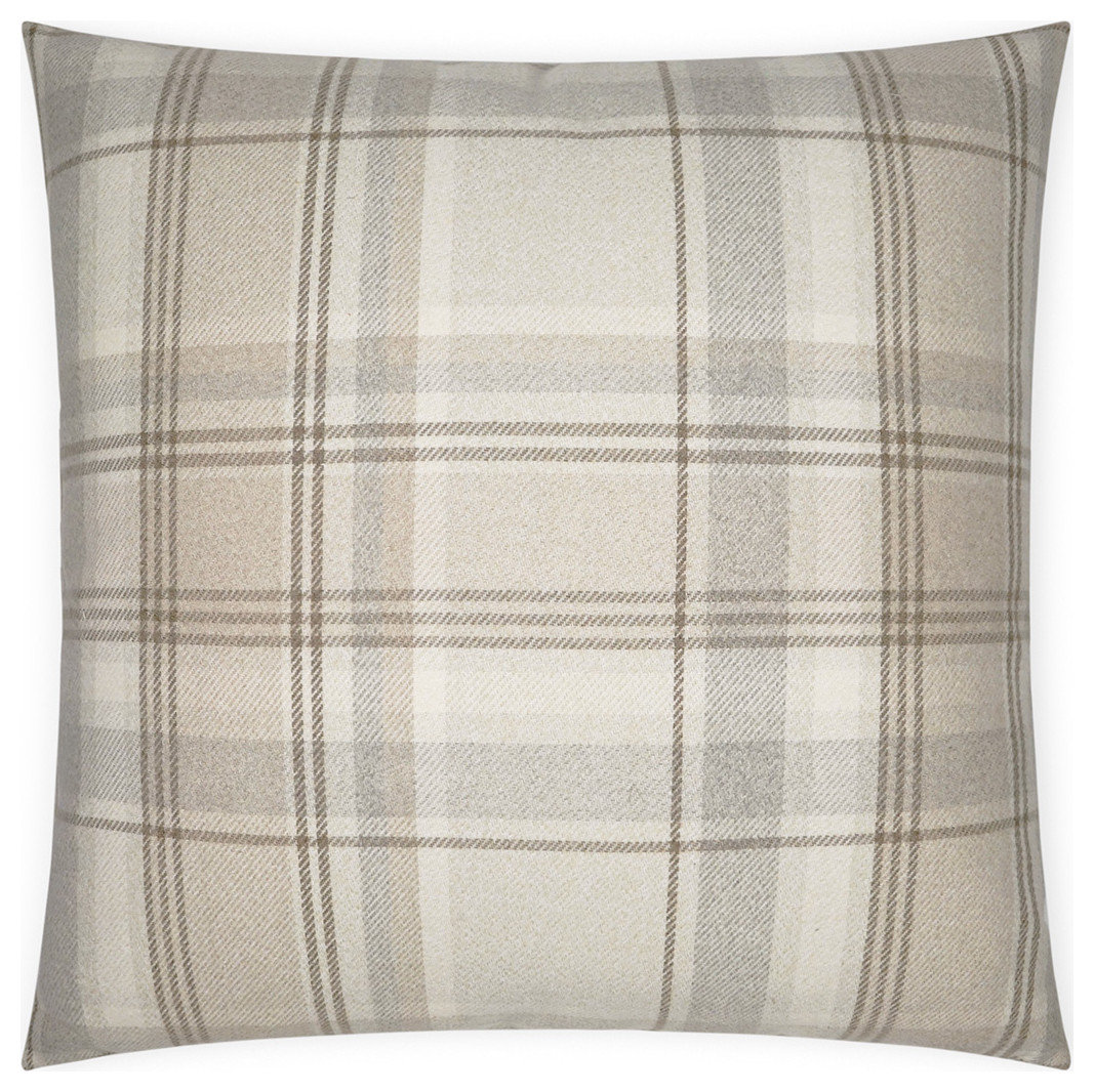 Tartan Pillow - Buff, 24" x 24" - Farmhouse - Decorative Pillows - by ...