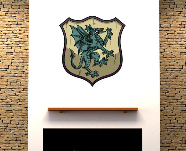 Family Crest Vinyl Wall Decal FamilyCrestUScolor006, 60 in ...