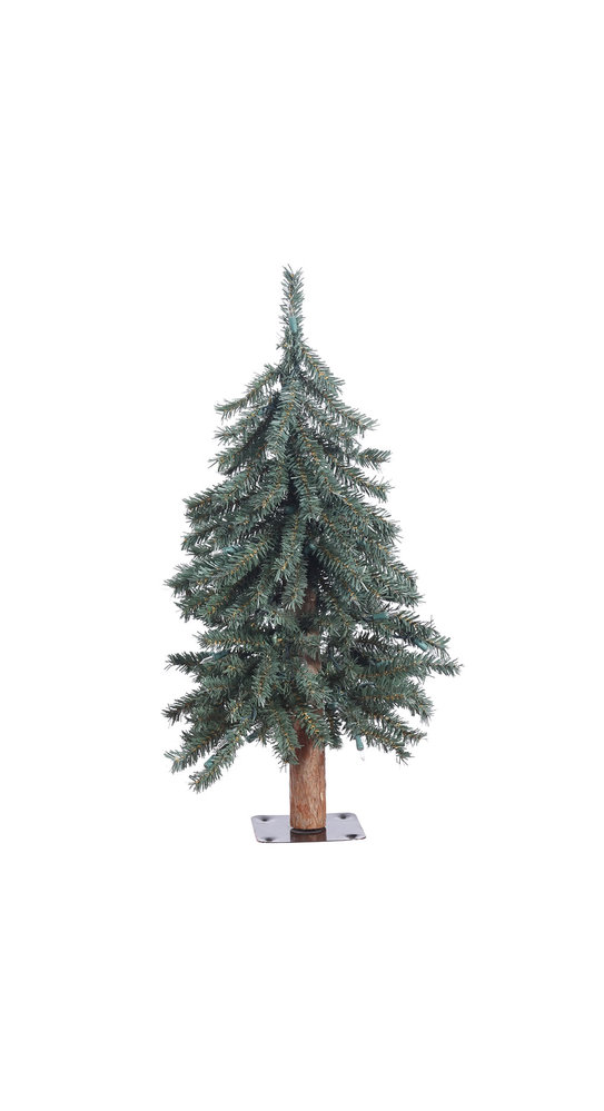 2' X 16.5" Natural Bark Alpine Tree 105T - Traditional - Christmas ...