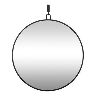 Varaluz Lighting Stopwatch - 40 Inch Round Mirror, Black Finish ...