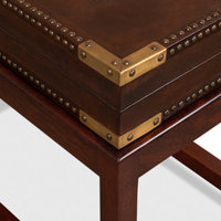 Winchester Box On Stand Leather Accent Cabinet - Transitional - Accent ...