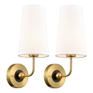 Modern Gold Wall Sconces Set of 2 - Transitional - Wall Sconces - by ...