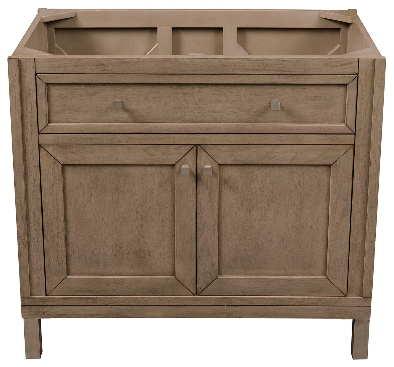 Chicago 36" Vanity Whitewashed Walnut, Galala Beige Top - Contemporary ...