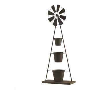 Windmill Plant Stand - Farmhouse - Outdoor Pots And Planters - by ...