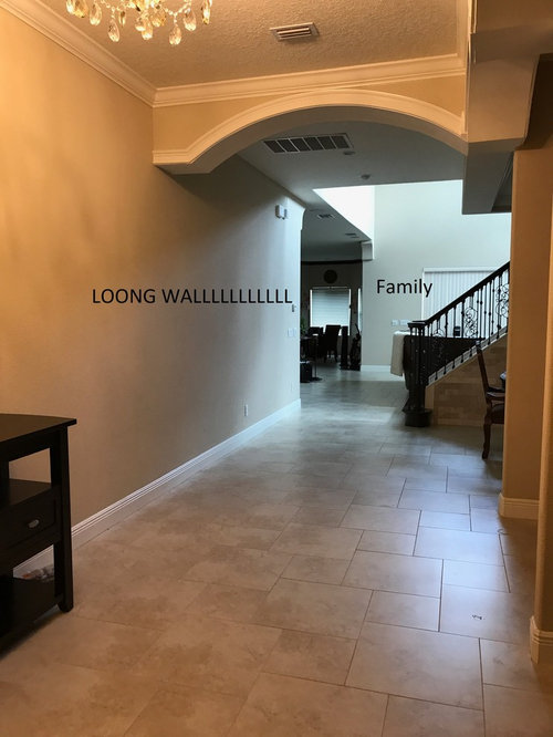 Help: what to do with a long entry hallway