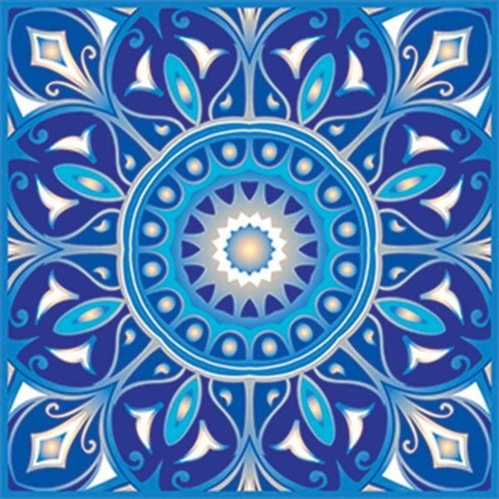 Crystal Sky Non-Skid Step Marker Porcelain Swimming Pool Mosaic, 4"x4 ...