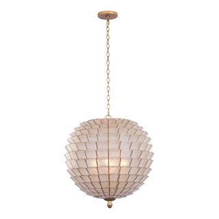 Samal 4-Light Pendant Light in Oxidized Gold Leaf, 21.000 ...