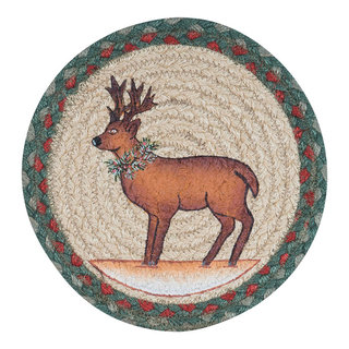 MReindeer Printed Round Trivet 10"x10" - Rustic - Trivets - by Uber ...