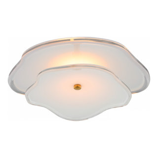 Leighton Layered Flush Mount, 1-Light, LED, Soft Brass, 14"W ...