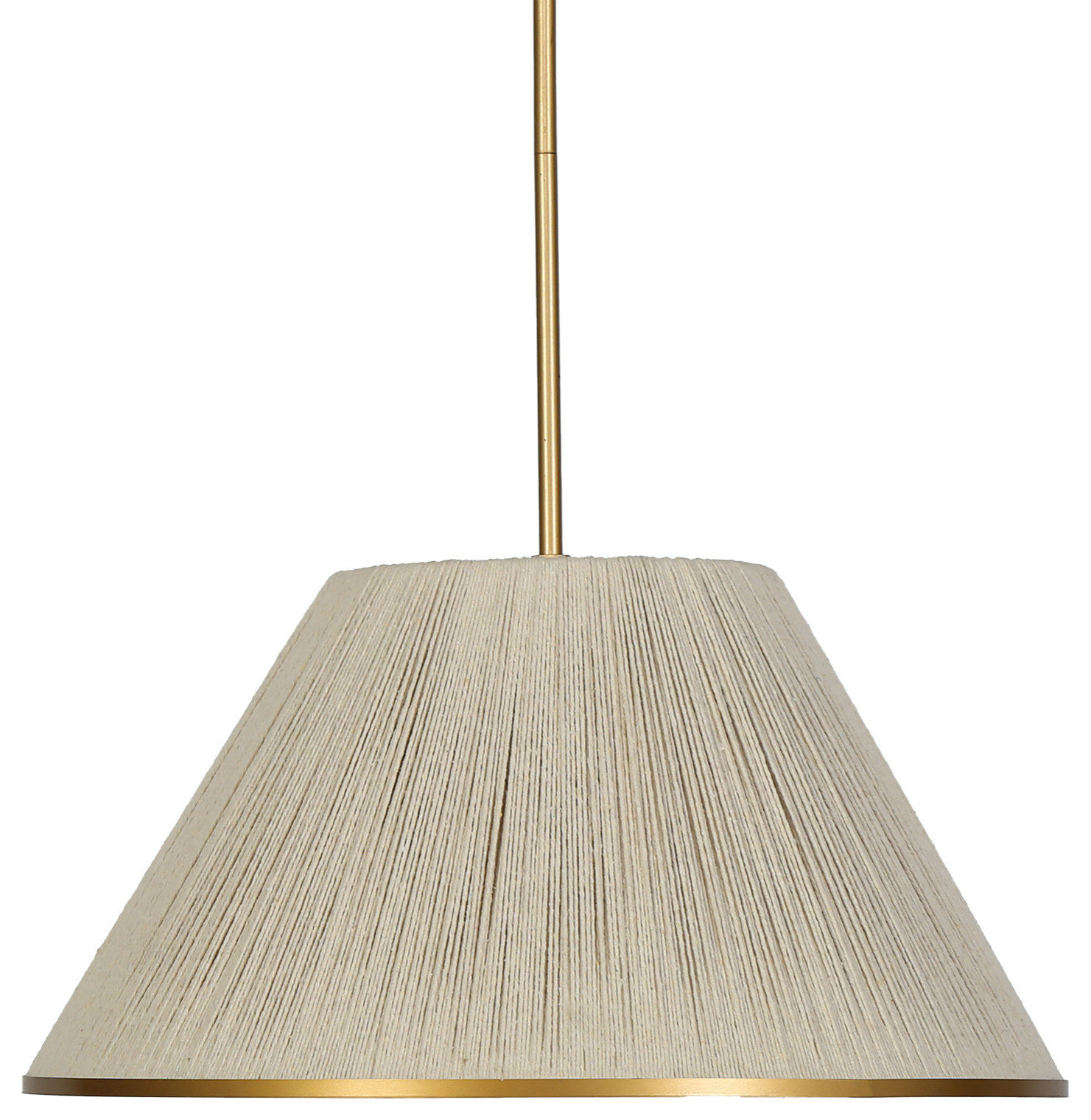 LNC 1-Light Coastal White and Gold Dome Chandelier, with Hemp Ropes - Beach Style - Chandeliers ...