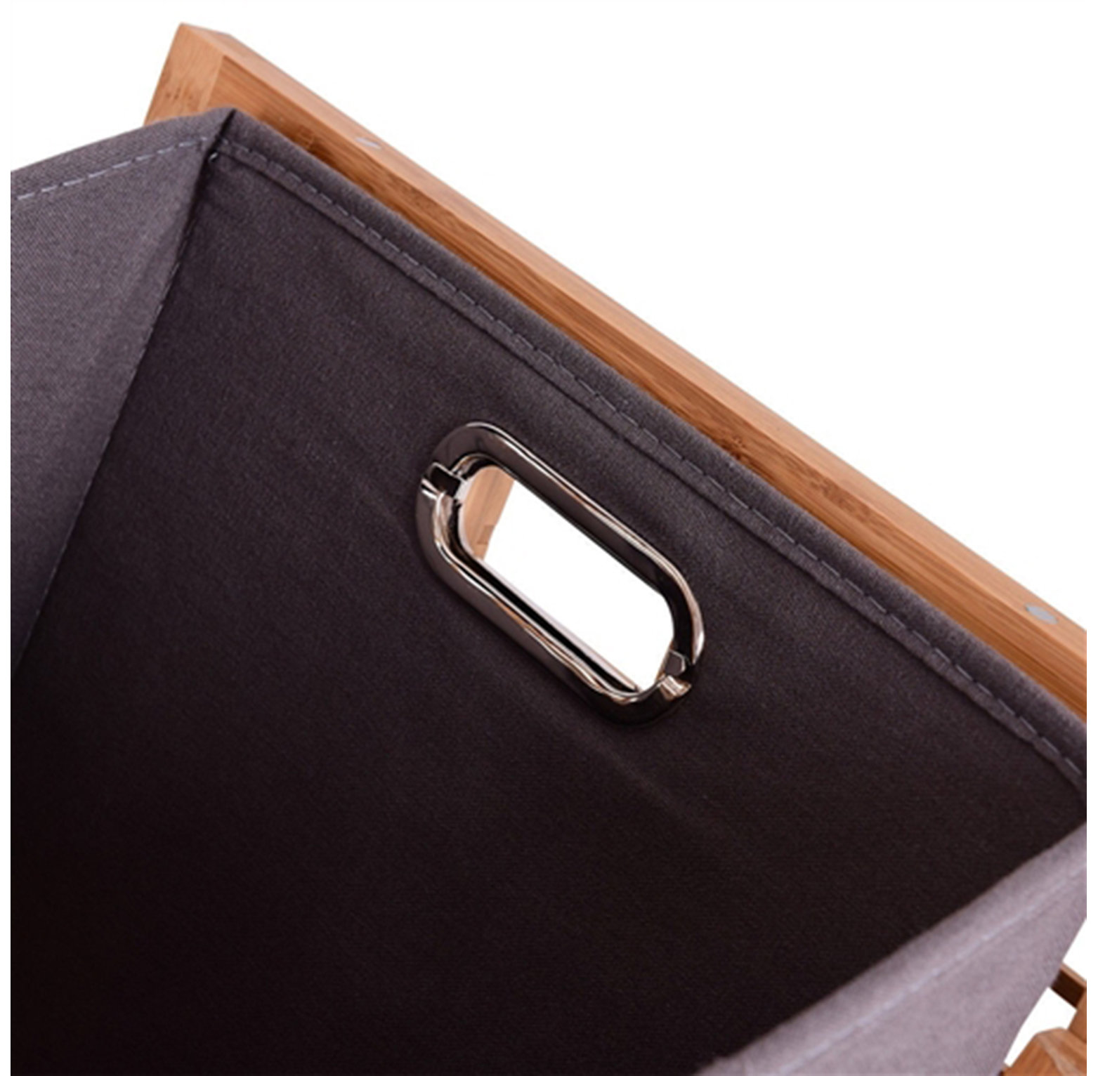 Attractive Bamboo Laundry Hamper Side Table - Transitional - Hampers ...