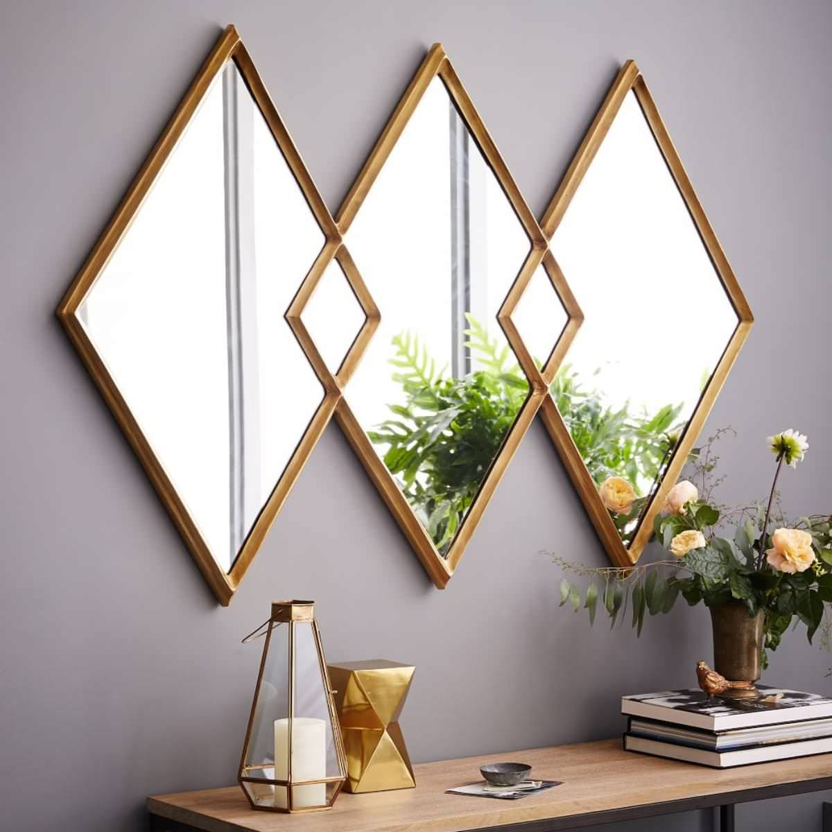 Diamond Trio Mirror - Contemporary - Wall Mirrors - by HomeCraftDecor ...