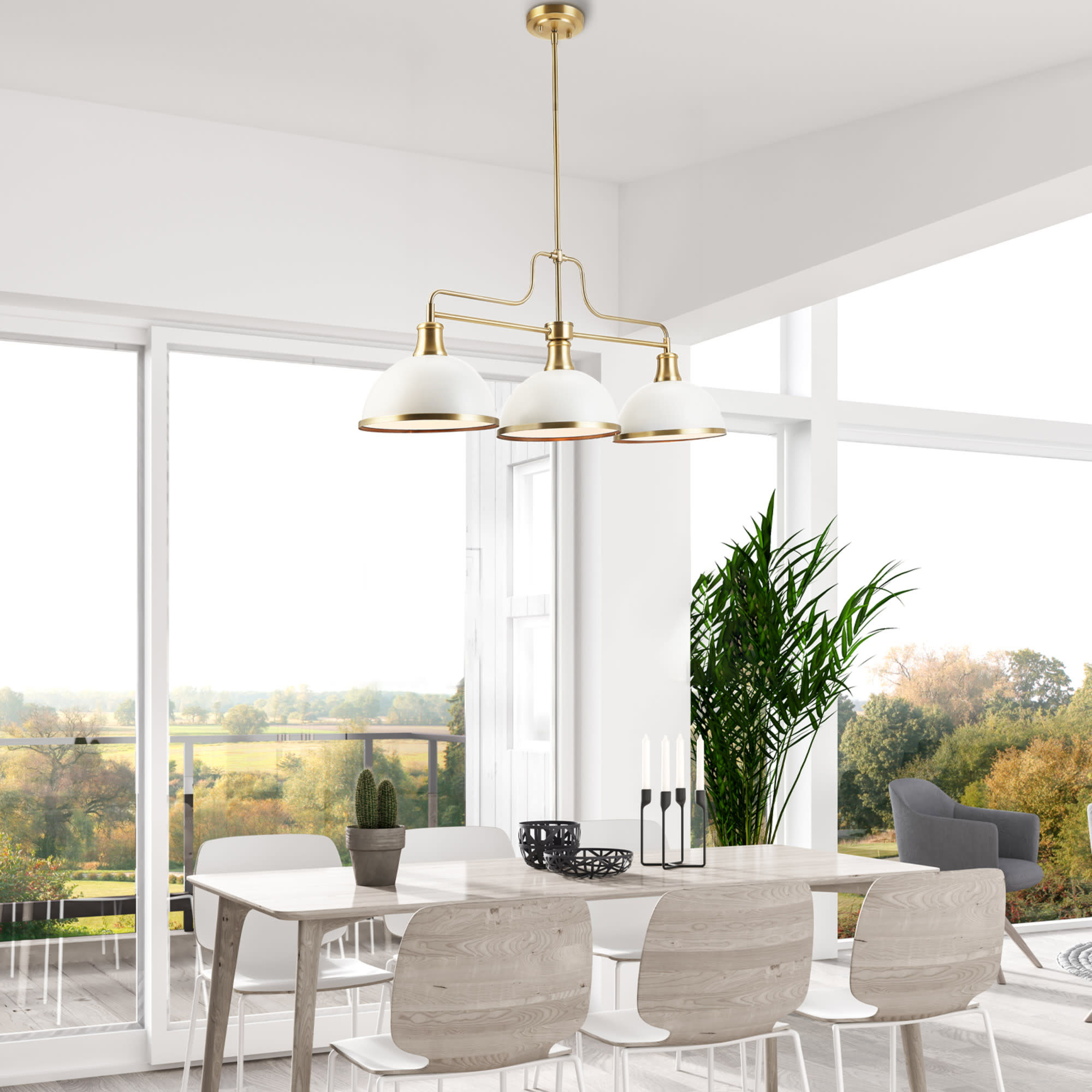 Bellevue GECH54256 Magistery 3 Light 36"W Linear Chandelier ...